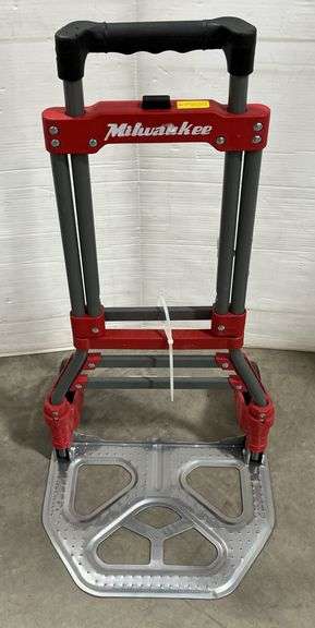 Milwaukee folding hand truck, 150 lb. weight limit, retractable handle ...