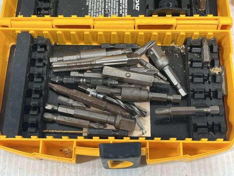 (2) DeWALT bit cases, one is almost complete (missing 3 bits), other ...