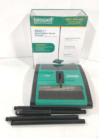 Bissell BG21 big green commercial dual rubber brush sweeper, new ...