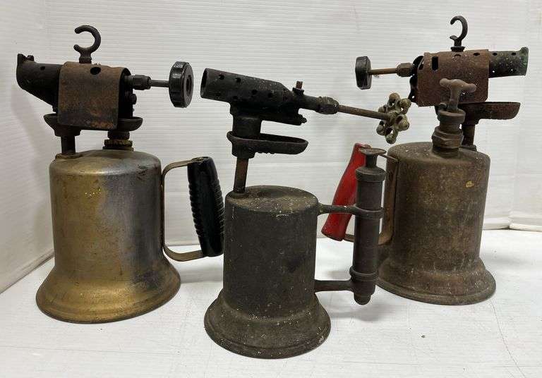 Older antique welding plumbing soldering iron gas blow torch; Turner ...
