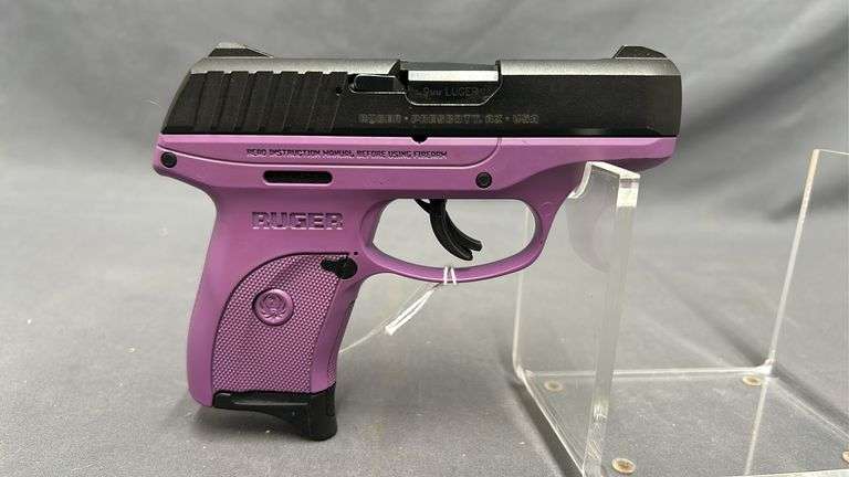 Ruger EC9S, 9mm in Purple Cerakote Frame, with Lock, Manual, and ...