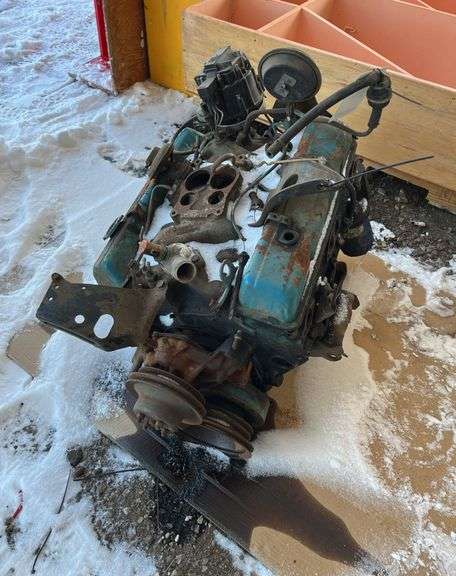 1970s GM 350 V8 engine, Casting No. 3970010, used, unknown operating ...