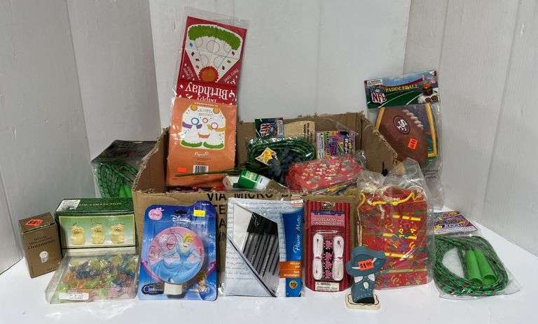 (3) Jump ropes, butterfly clips, candles, incense, ink, and more, up to 17"L, most are NOS ...