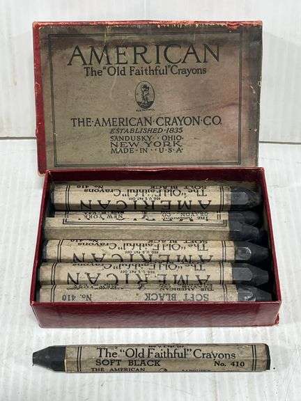 American the old faithful crayons, no. 410 gray construction marking ...