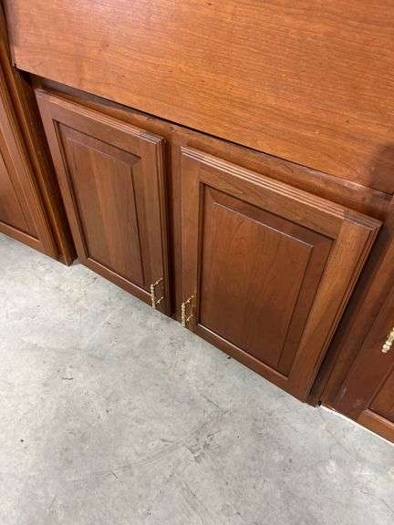 Merillat (cherry) base and wall cabinets, from small office, base- 17 1 ...