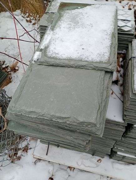 (72) Bundles of composite slate, 12" x 18", cobri evergreen, 6.6 ...