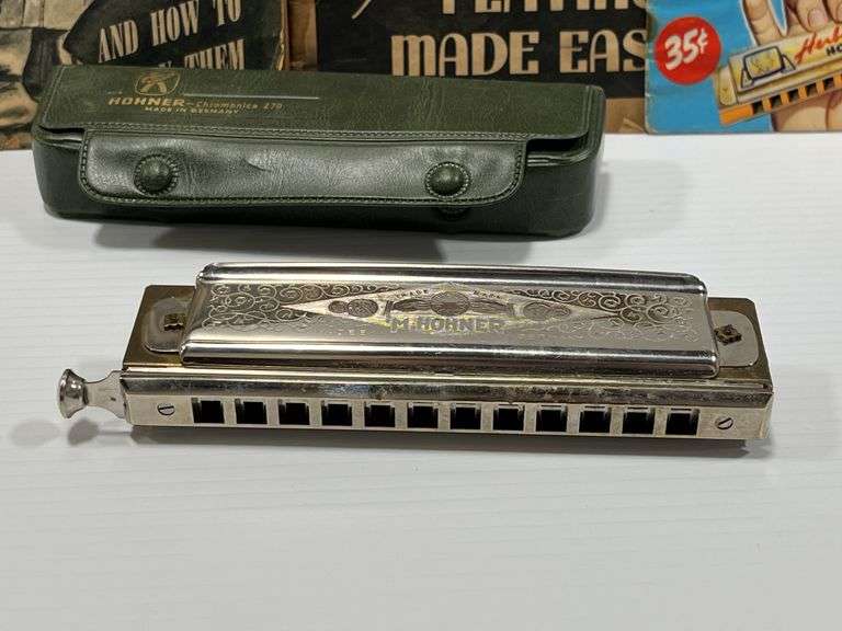 Vintage Hohner German Harmonica, comes with slide, sharp, and flat keys ...