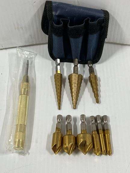 10-Piece Hexagonal shank titanium coated HSS 5-blade burr set for ...