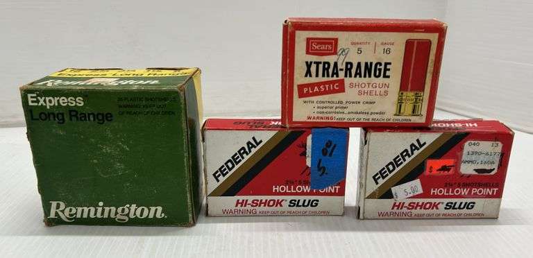 (12) Remington 16-Gauge 2 3/4" Shells, No. 6 Shot; (10) Federal Hi-Shok ...