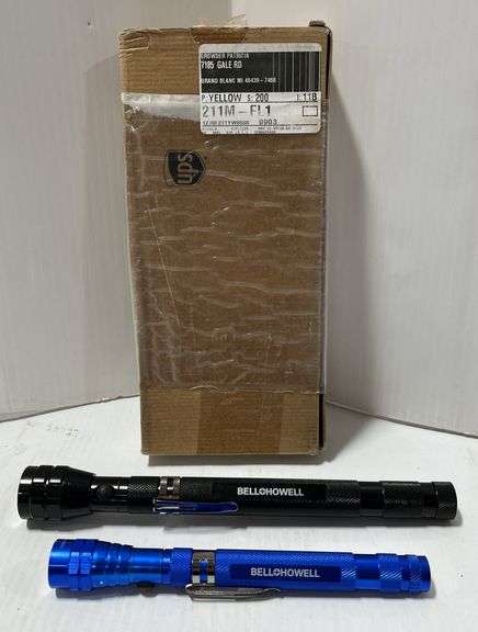 Bell & Howell flashlight, telescopic light with flexible light neck ...