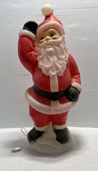 Older General Foam Santa blow mold, 40"H - Albrecht Auction Service