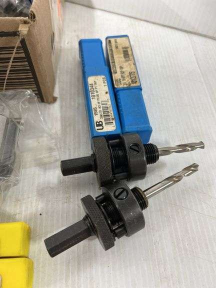 Taps, chucks, keys for chuck, bits, and more, many unused, in cases and ...