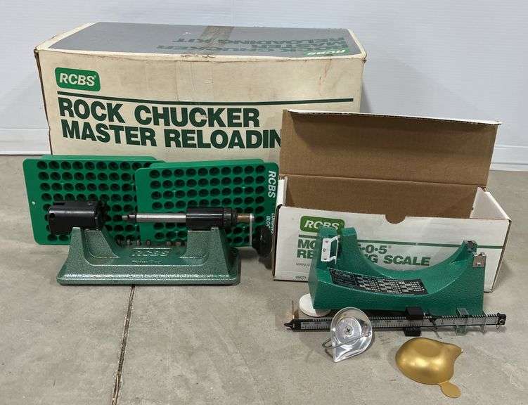 RCBS rock chucker, master reloading kit, appears all complete, some ...