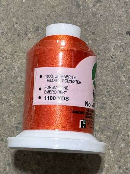 (5) Embroidery backing, (2) Flame retardant packs, and (113) Spools of ...
