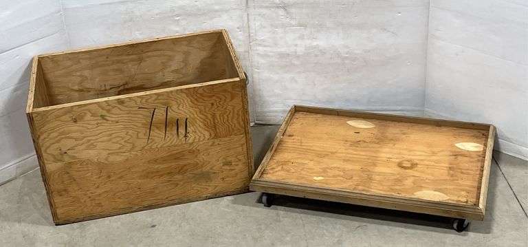 Storage box with caster wheels, 26" x 16" x 20", good - Albrecht ...