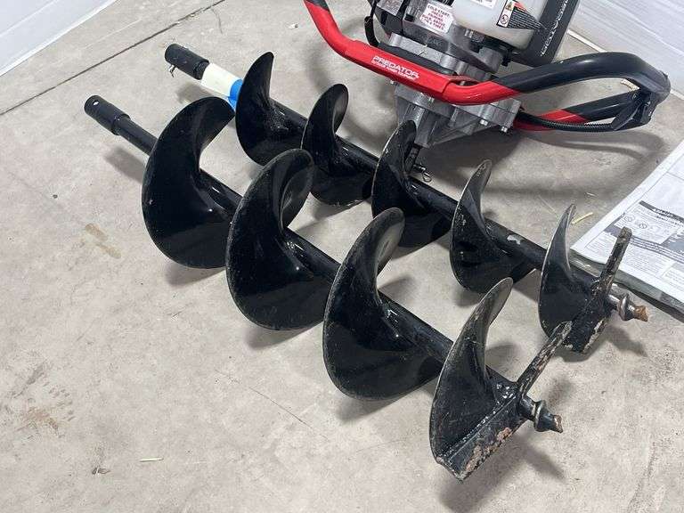 Predator auger powerhead, model 57341, 2 HP, 52cc, 50:1 gasoline with 6 ...