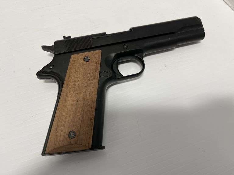 1911 Prop gun, only shoots blanks case- 9 1/2"L - Albrecht Auction Service