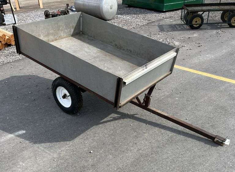 Lawn/garden dump trailer, bed- 36" x 52", steel frame with aluminium ...