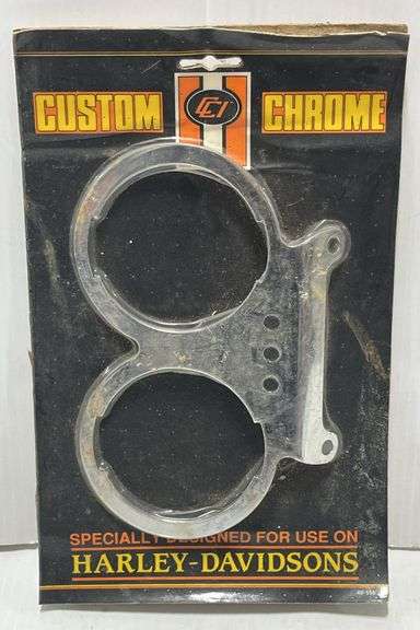 Harley-Davidson custom chrome speedo tach mounting bracket, NOS ...
