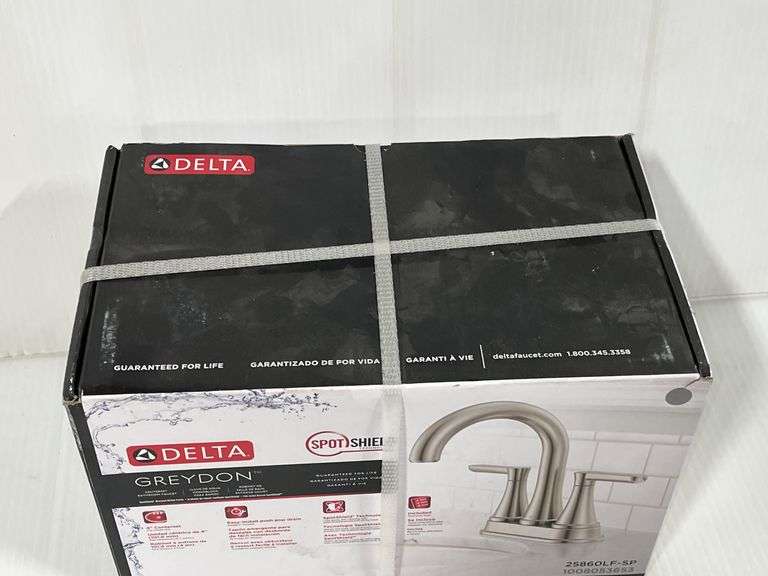 Delta Greydon centerset bathroom faucet, new - Albrecht Auction Service