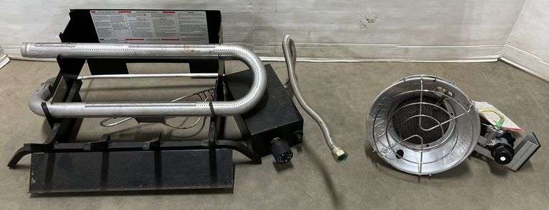 Gas fireplace heater, 2'W, model VFM; Dyna-Glo propane heater, model ...