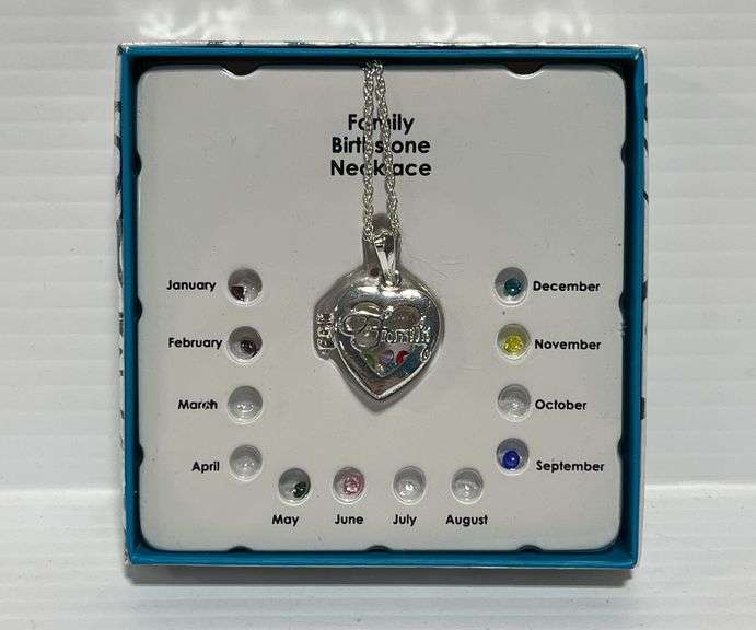 Family birthstone necklace, locket style, put birthstone crystals ...