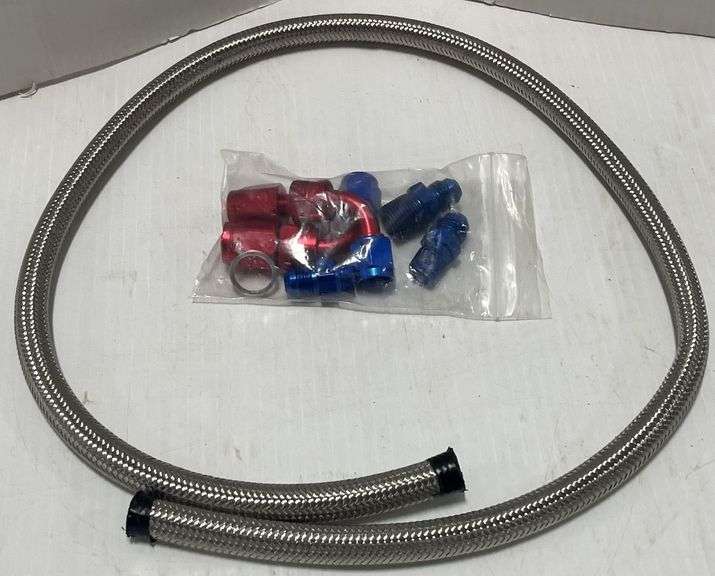Stainless steel braided fuel line for Holley carburetor with fittings ...