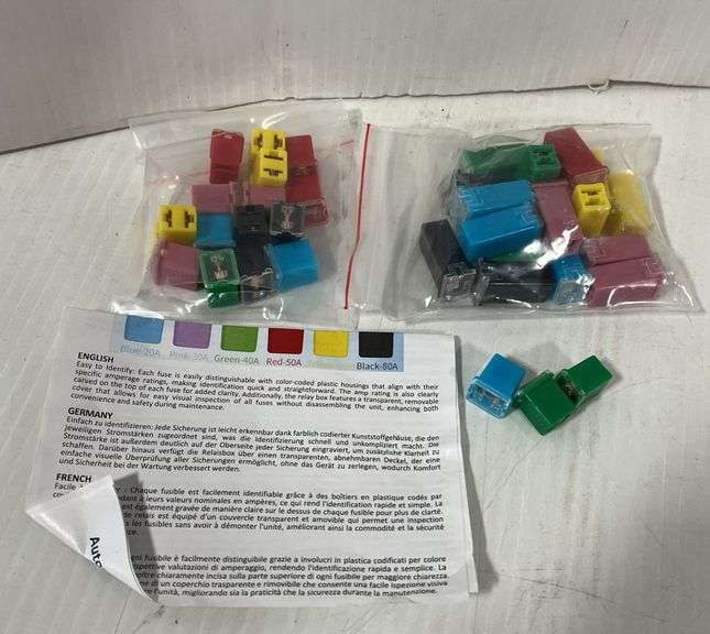 (36) J-Case fuse car assortment kit, low profile, box shaped micro ...