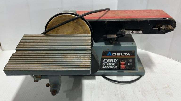 Delta belt sander, bench top, 6" disc , 4" x 36" belt, works great ...