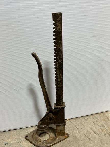 Assorted older items/antiques, include: Brown bottle, bucket, cage ...