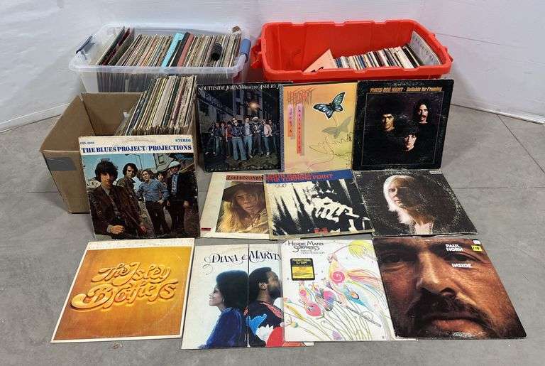 Over (200) Records, covers in fair condition, records appear to be in ...