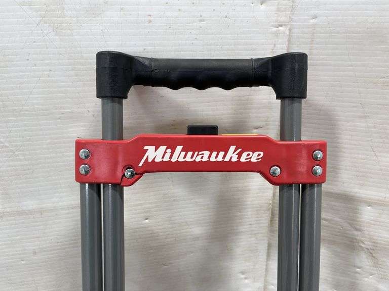 Milwaukee folding hand truck, 150 lb. rolling cart with 60" bungee cord ...
