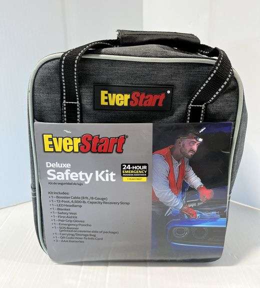 EverStart Deluxe safety kit, NIP, never opened - Albrecht Auction Service