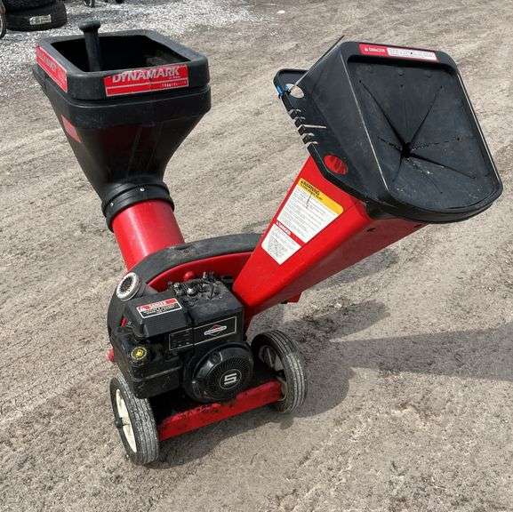 Dynmark 5 HP chipper/shredder, approx. 9 1/2"W x 58"L x 45"H, opening ...