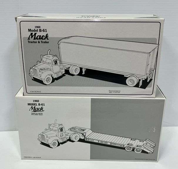 First Gear 1/34 scale die-cast metal, 1960 Model B-61, Mack Tractor and ...
