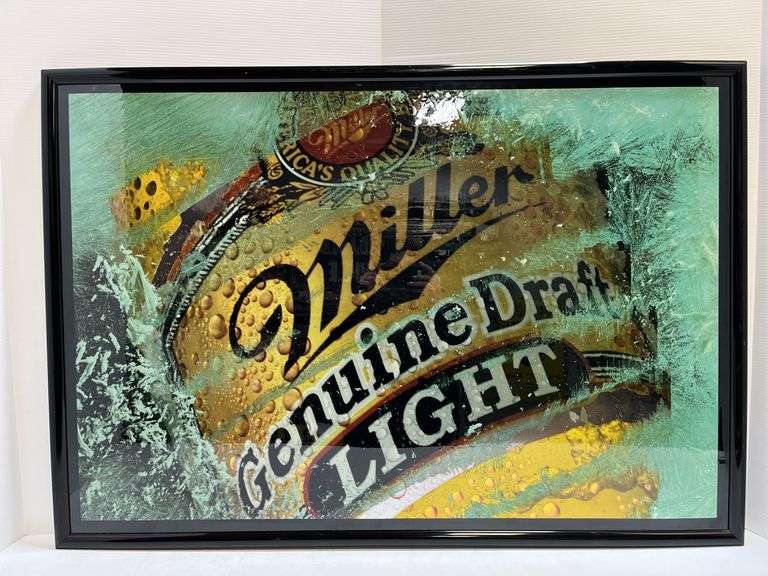 "Miller Genuine Draft Light" Beer Sign - Albrecht Auction Service