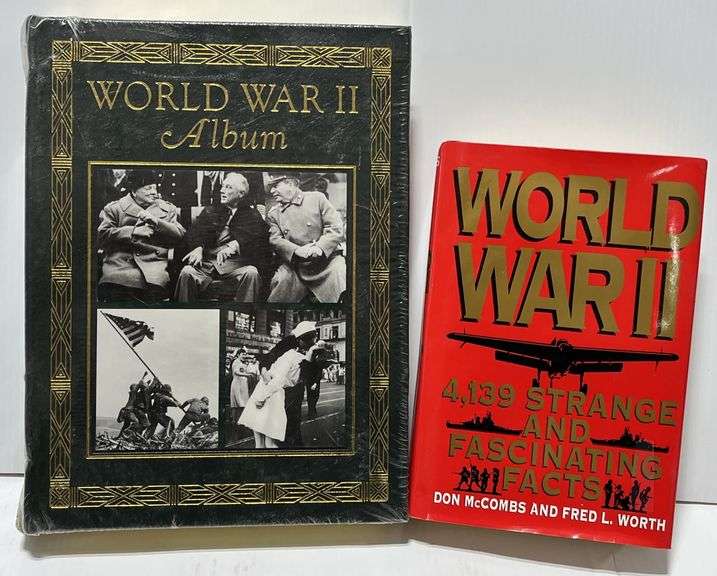 WWII Books, hardcover coffee table books, include: "4,139 Strange & Fascinating Facts", by Don ...
