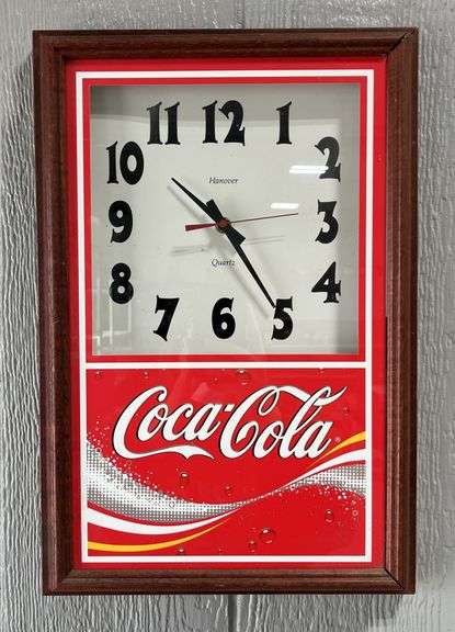 Older Coca-Cola Hanover clock, 12"W x 18"H, works great, good ...