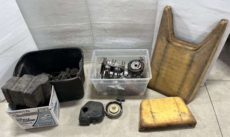 Older snowmobile parts, include: Rupp, John Deere, and Arctic Cat ...