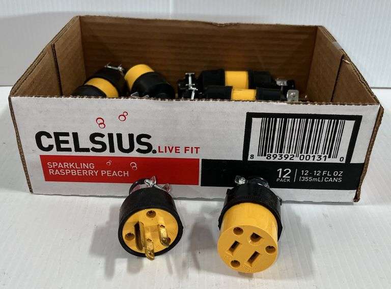 (16) Electric plug-ends, includes: 8- Male, and 8- Female, new ...