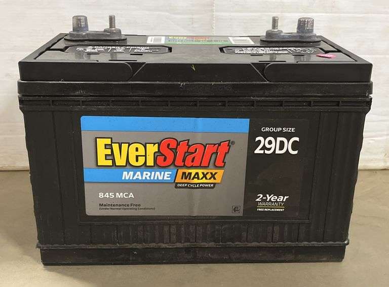 Deep cycle marine battery, Everstart Maxx 12V-845cca, tested and fully ...