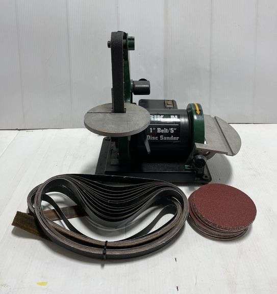 Rikon disc and belt sander, uses 1" belts and 5" discs, has vacuum port ...