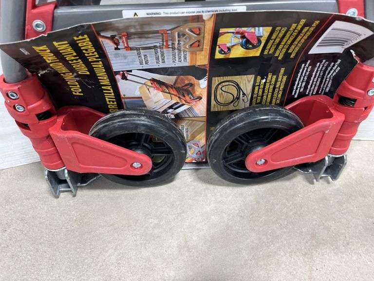 Milwaukee folding hand truck, 150 lb. rolling cart with 60" bungee cord ...