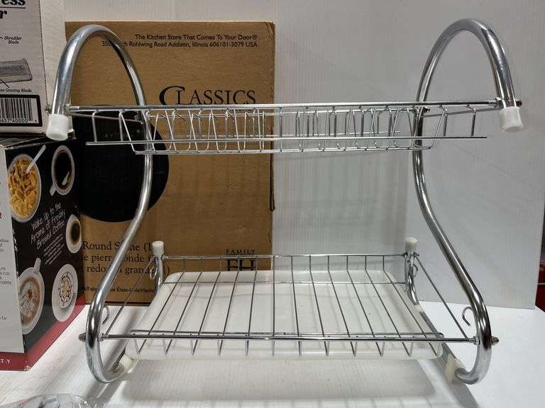 Pampered Chef pizza stone, stained, used, good overall; 4-Cup coffee ...