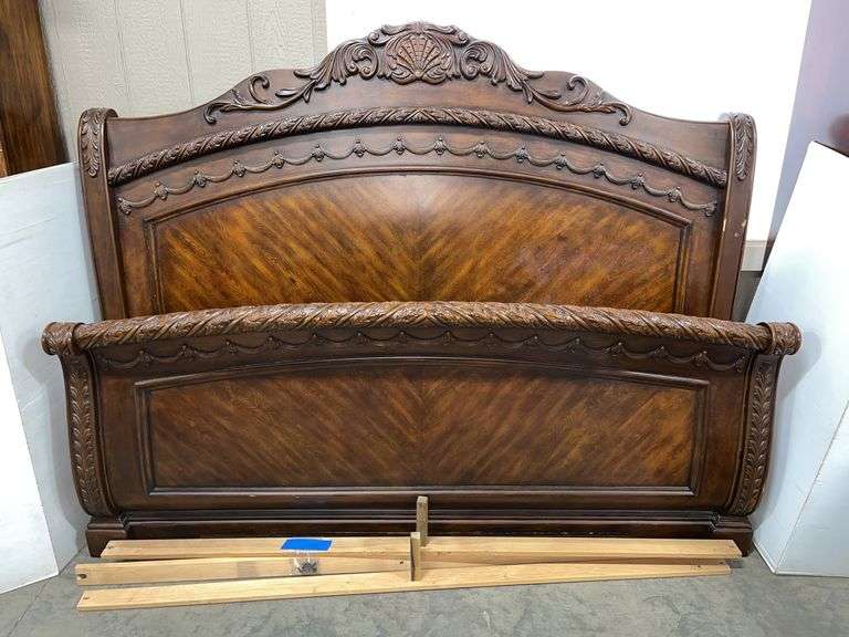 King size complete bed frame by Ashley Furniture, includes: Headboard ...