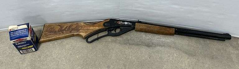 Daisy Red Ryder BB Gun, and a BB container, approx. 1/4-full, 60th ...