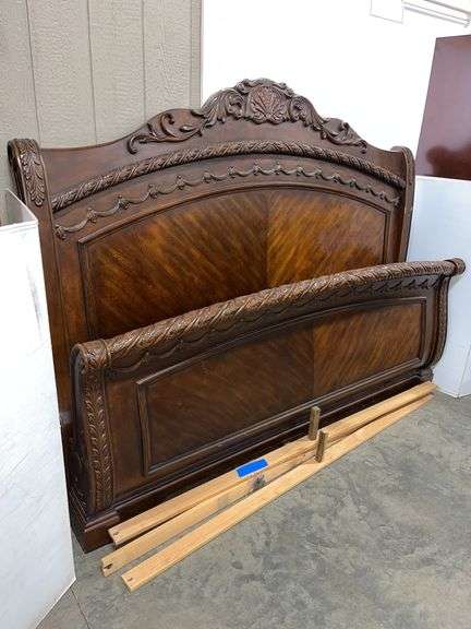 King size complete bed frame by Ashley Furniture, includes: Headboard ...