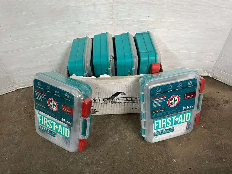 (5)-First-Aid Kits (Two are New in Package) - Albrecht Auction Service