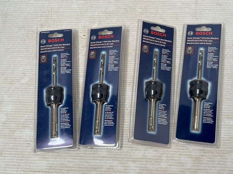 (4)-Bosch Quick Change Hole Saw Mandrels, SDS Shank, Model PCMSDSPL ...