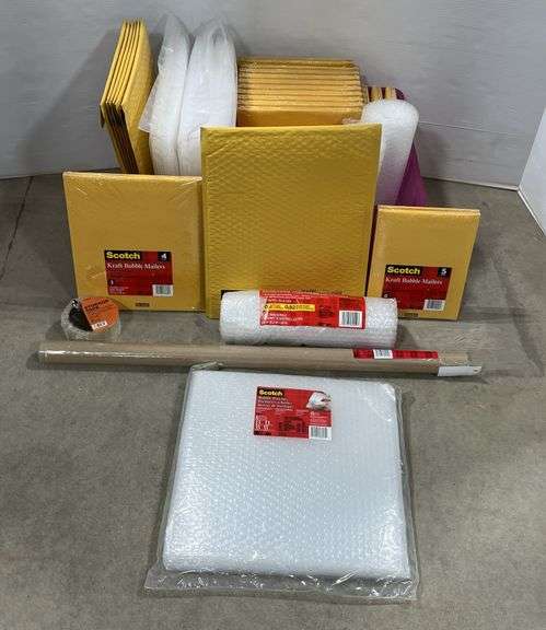 Packing/shipping supplies, include: (4) Packages of bubble pouches, (3 ...